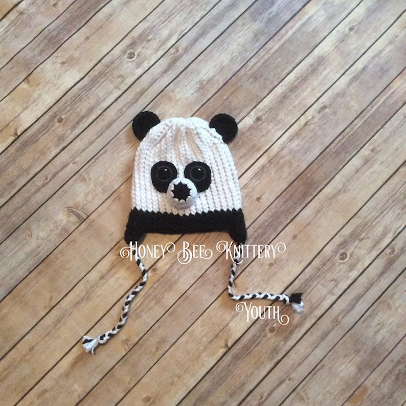 Panda Bear Hat 6 Sizes Available READY TO SHIP White - Etsy