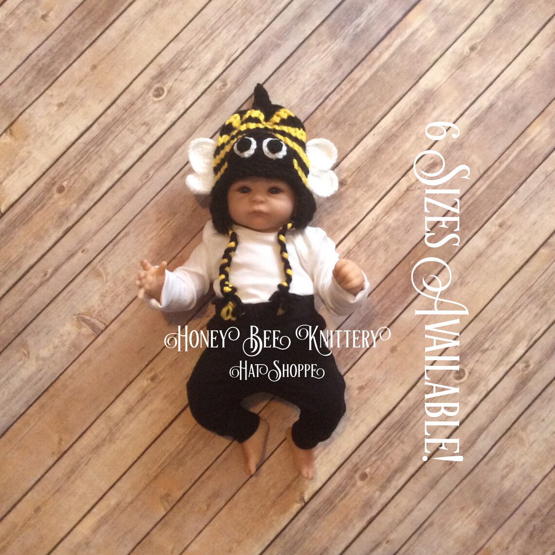 Honey Bee Hat 6 Sizes Available READY TO SHIP Beehive | Etsy