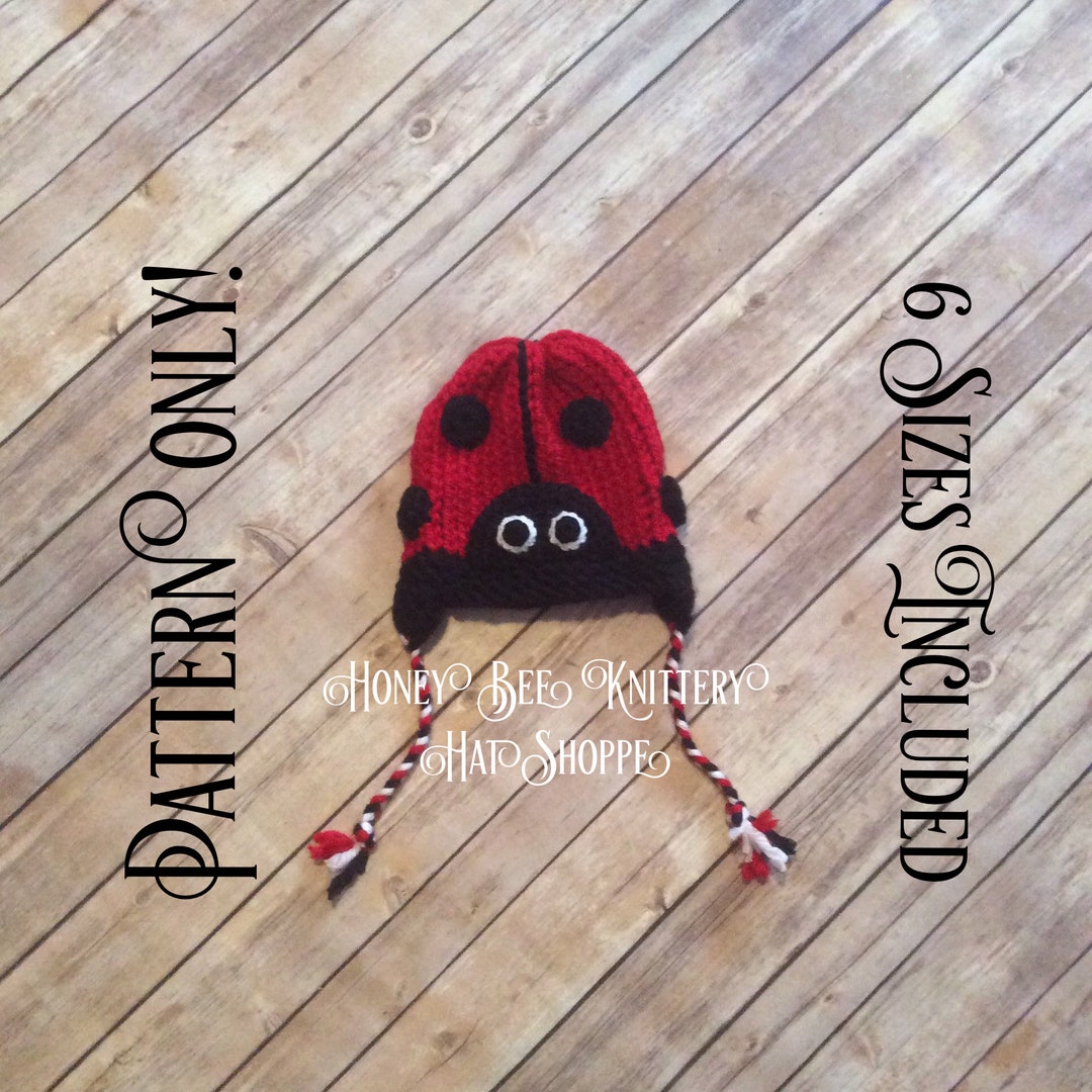 Lady Bug Hat PATTERN ONLY - 6 Sizes Included; Ladybug, Red, Black ...