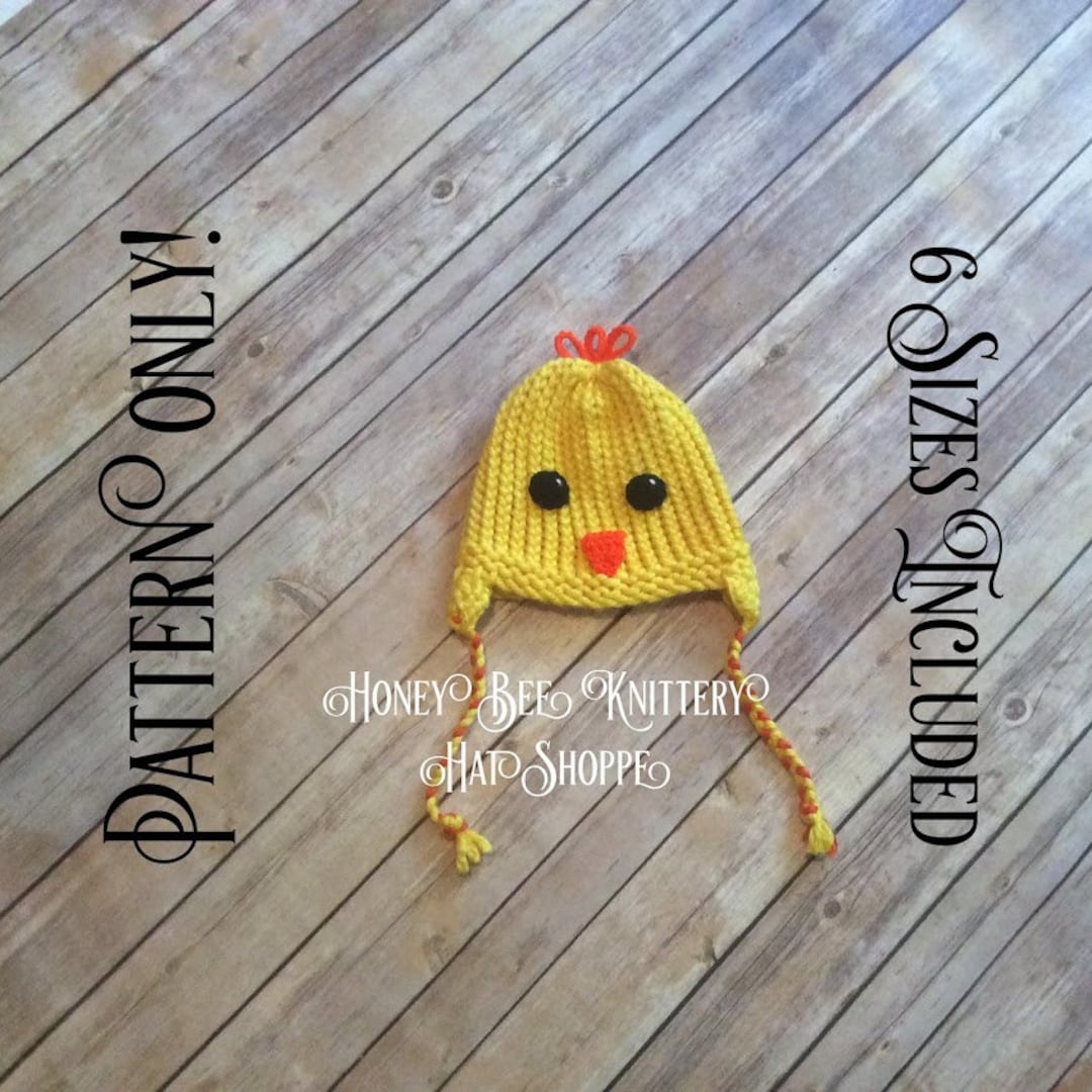 Chick Hat PATTERN ONLY - 6 Sizes Included; Animal, Chicken, Hen ...
