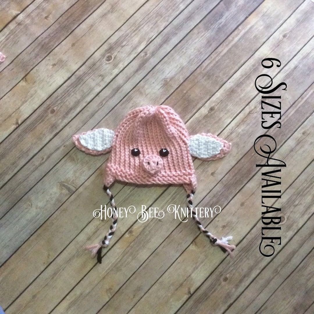 Pig Hat - 6 Sizes Available, READY TO SHIP; Animal, Farm, Ffa, Piglet ...