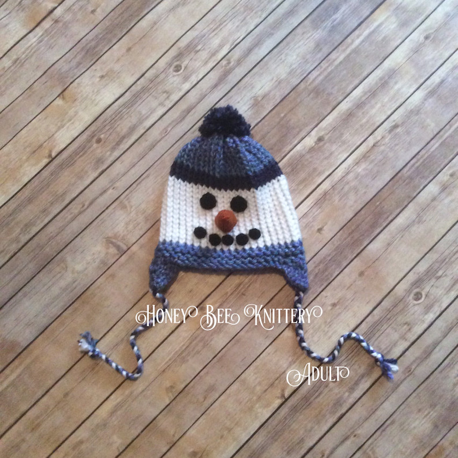 Snowman Hat PATTERN ONLY 6 Sizes Included Blue Tweed | Etsy