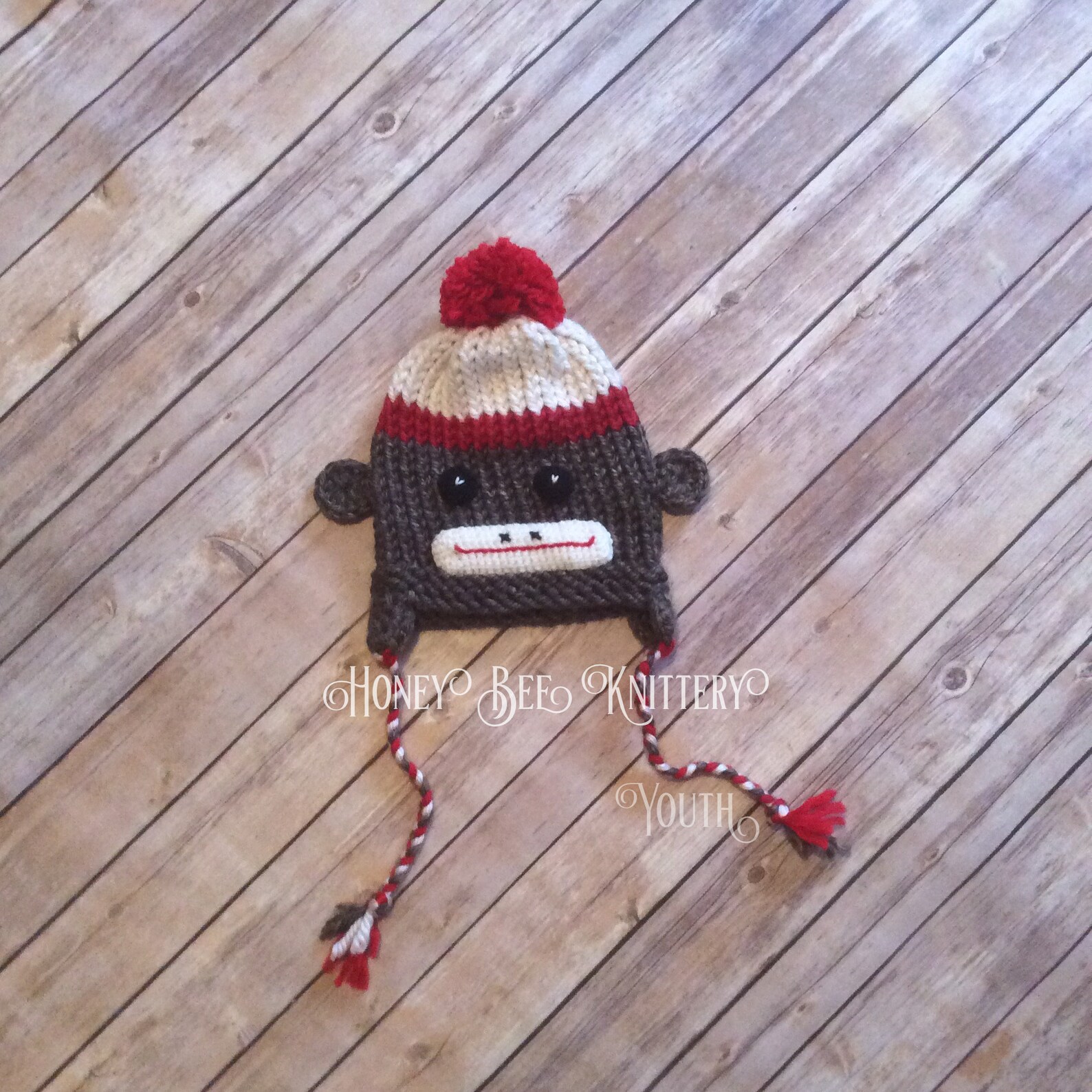Sock Monkey Hat PATTERN ONLY 6 Sizes Included Tweed Brown - Etsy