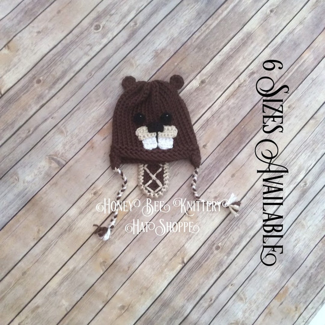 Beaver Hat - 6 Sizes Available, READY TO SHIP; Animal, Beaver Dam, Big ...