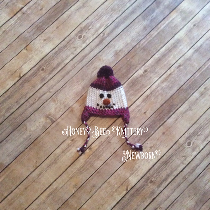Snowgirl Hat PATTERN ONLY - 6 Sizes Included; Pink, Purple, Tweed ...