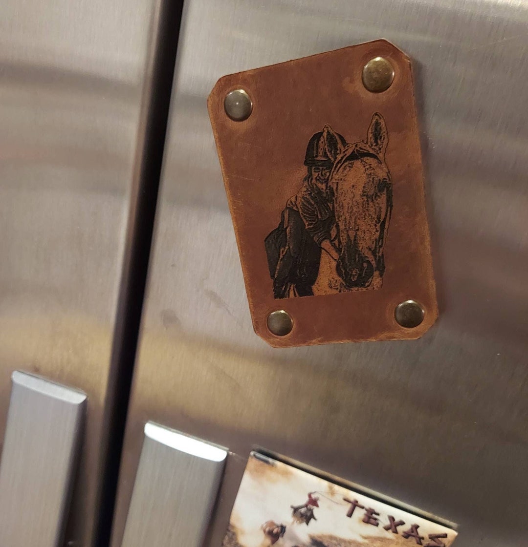 Leather Fridge Magnet Picture Magnet Photo Engraved Magnet - Etsy