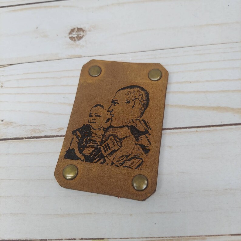 Leather Fridge Magnet, Picture Magnet, Photo Engraved Magnet, Mother's ...
