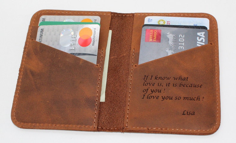 Photo Engraved Minimalist Card Wallet With Personalized Gift - Etsy