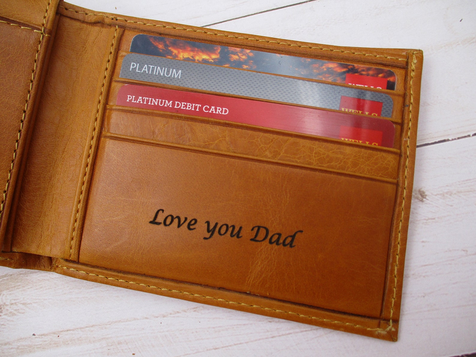 Photo Engraved Wallet With Personalized Message in Gift Box - Etsy