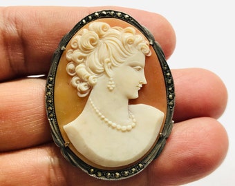 Carved Shell Jewelry | Etsy