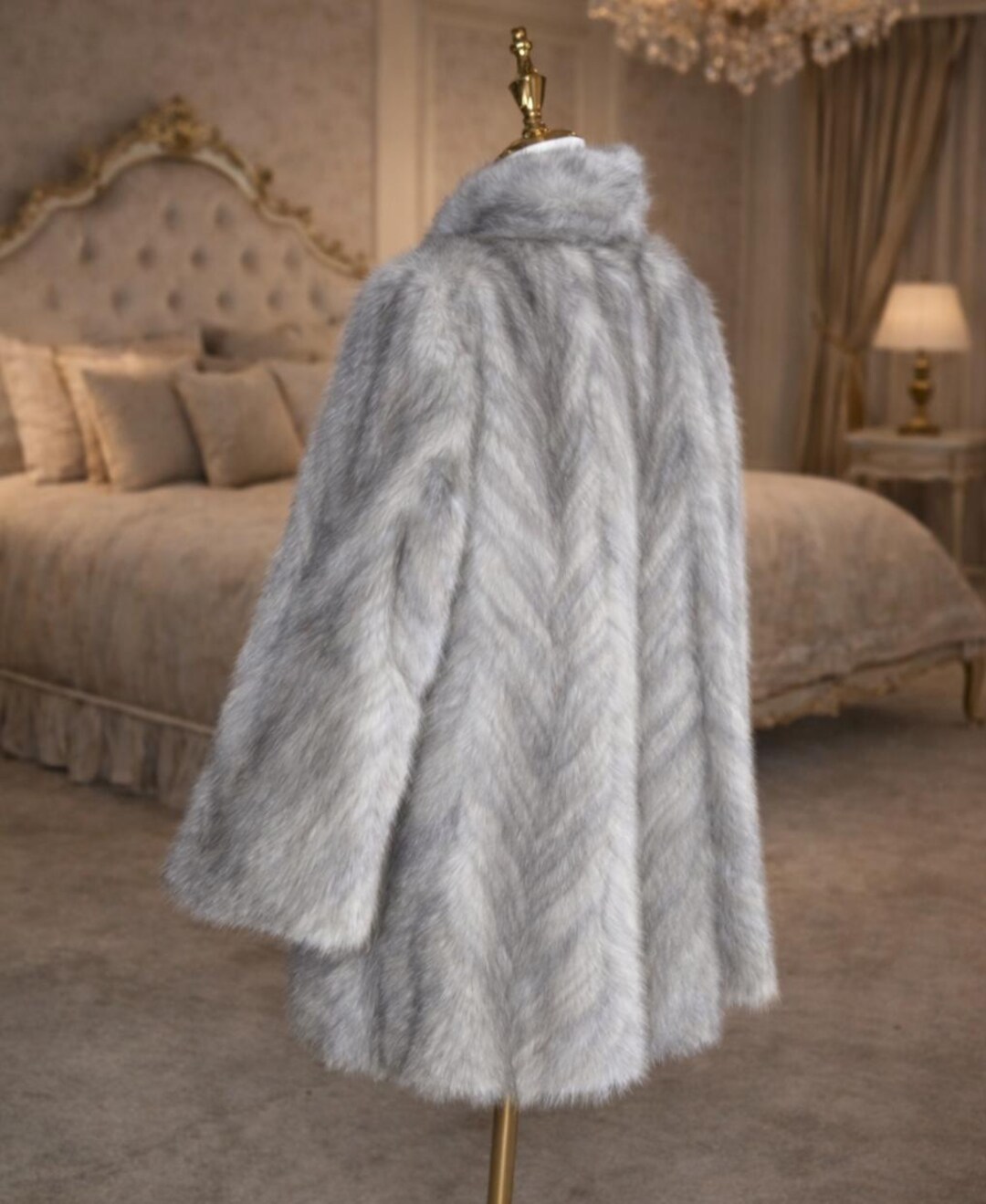 DRY CLEANED Silver Blue Mink Tail Coat Size Small Vintage - Etsy