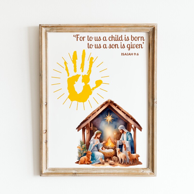 Christmas Handprint Art - Etsy
