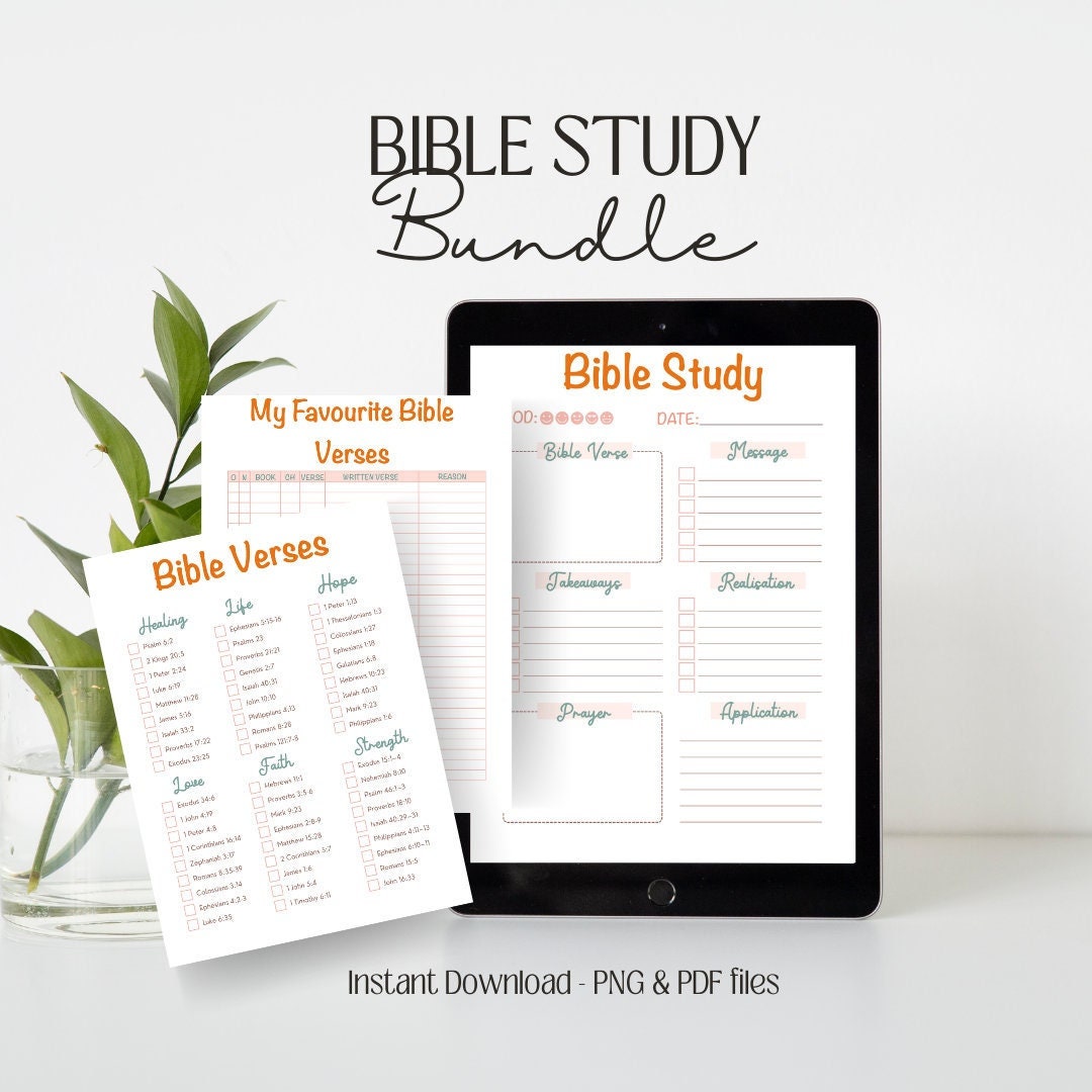 Christian Digital Bible Study Journal, Printable Bible Journal, Digital ...