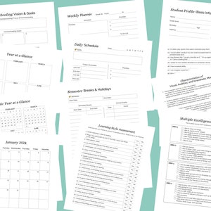 Homeschool Planner Printable 2024, Homeschool Planner Pages, Digital ...