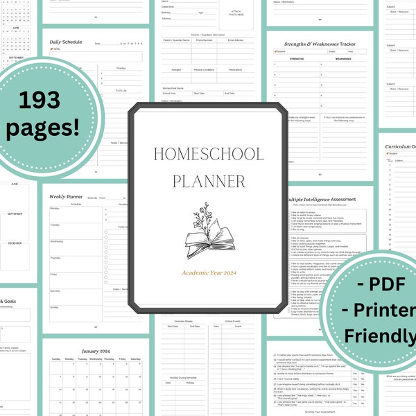 Homeschool Planner - Etsy