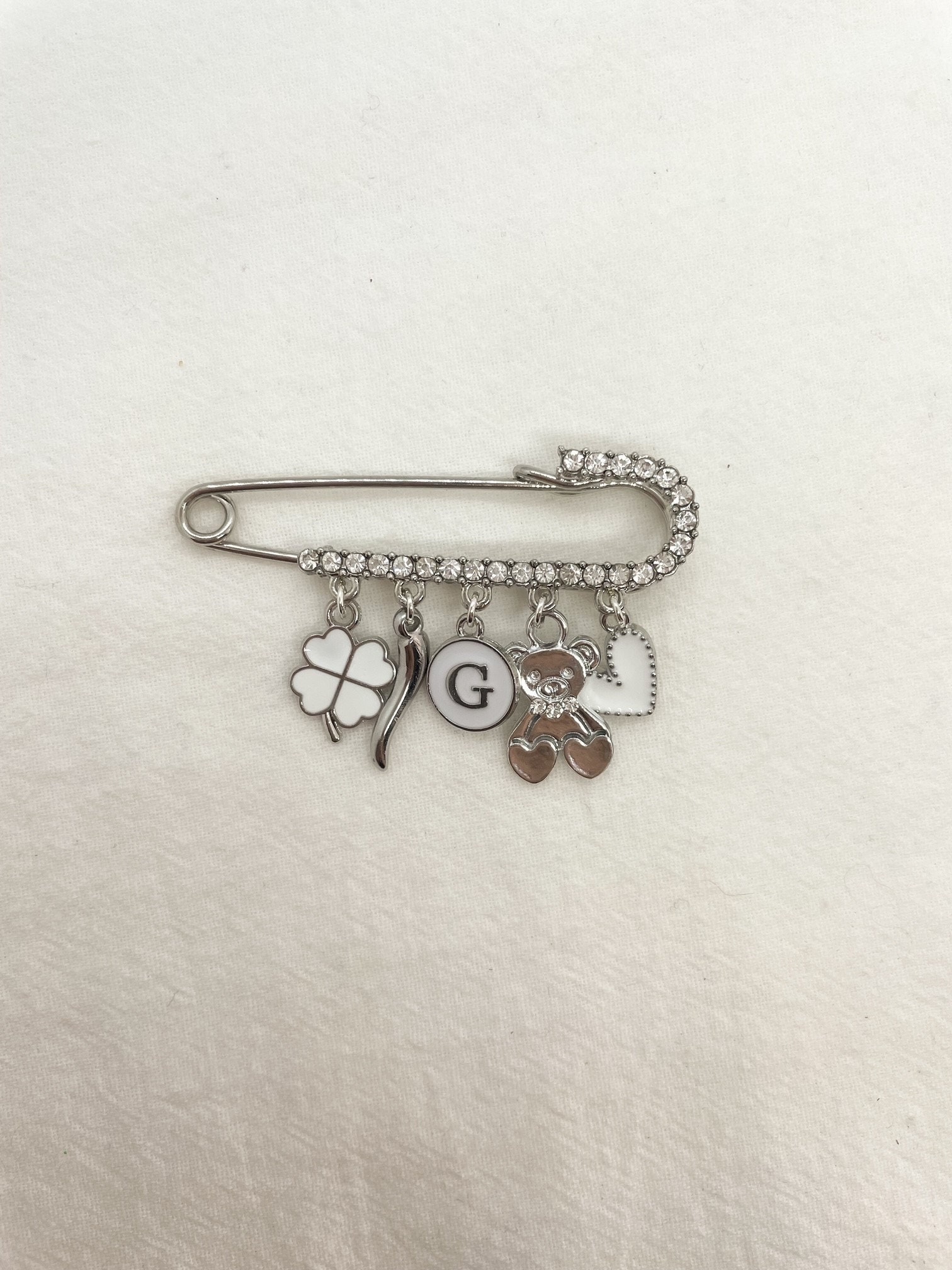 Personalized Silver Baby Brooch: Christening Gift, Keepsake Safety Pin ...