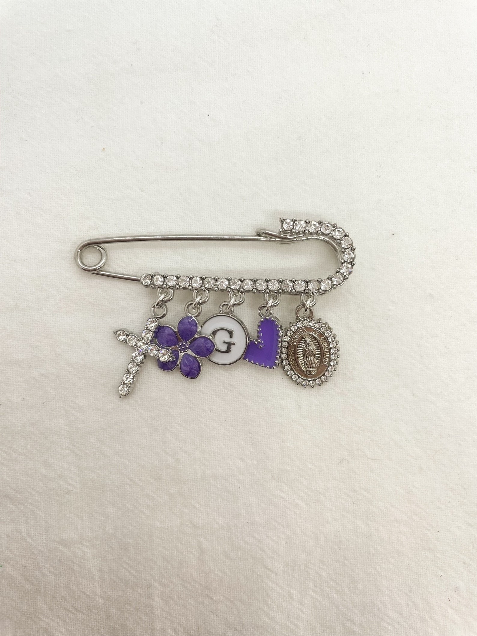Personalized Silver Baby Brooch: Christening Gift, Keepsake Safety Pin ...