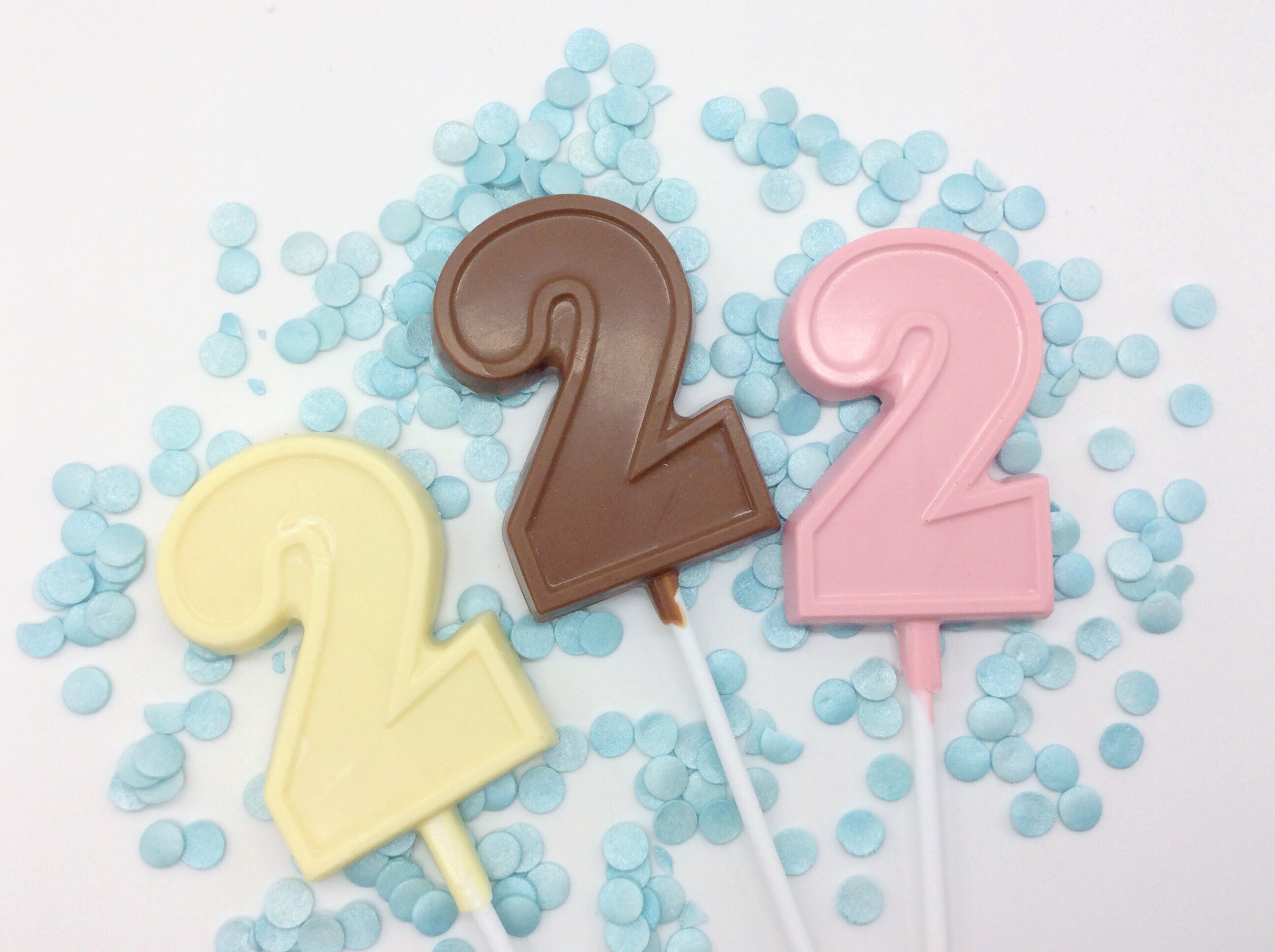 No. 2 Number Two Chocolate Lollipops - Etsy UK