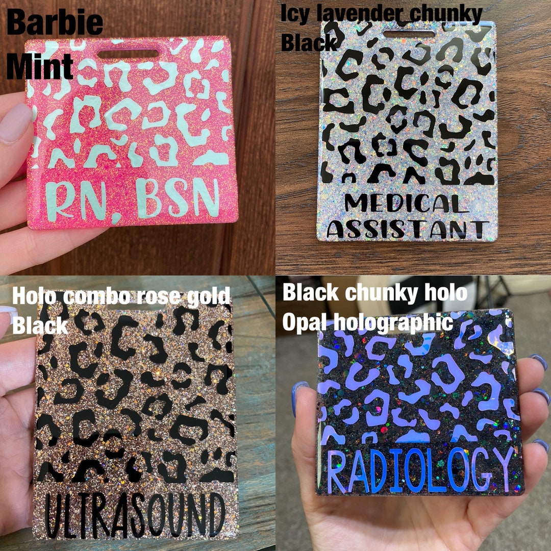 Cheetah Badge Buddy/glitter Badge Buddy— Cheetah Style ONLY - Etsy