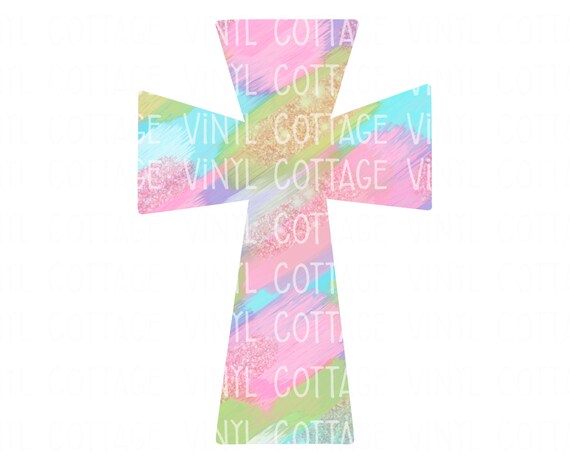 Pastel Watercolor Cross Christian Design Easter Cross | Etsy