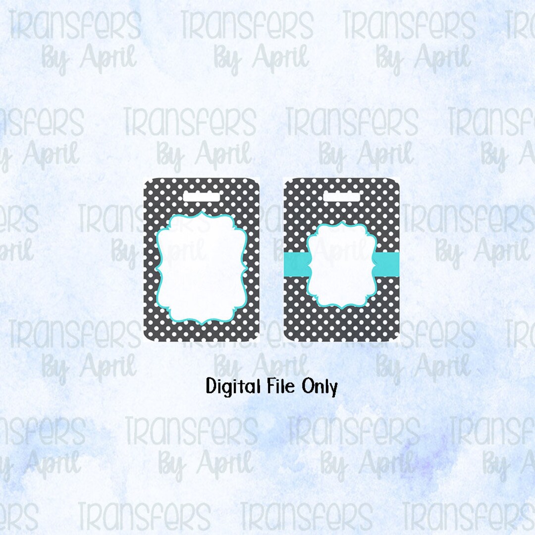 Luggage Tag Sublimation Template-digital File-mint-polka - Etsy
