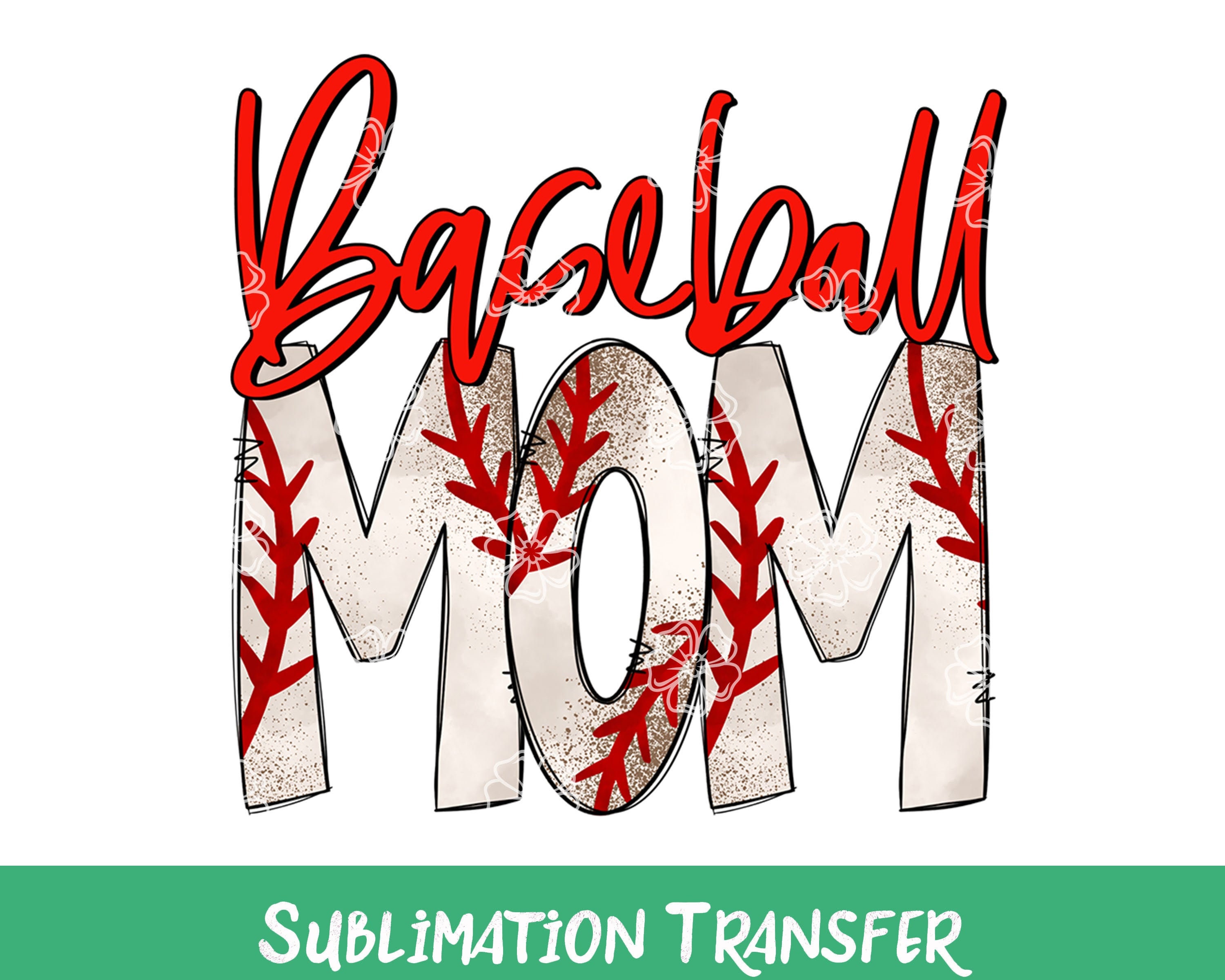 Sewing & Fiber Baseball Mom Sublimation Transfer Ready to Press ...
