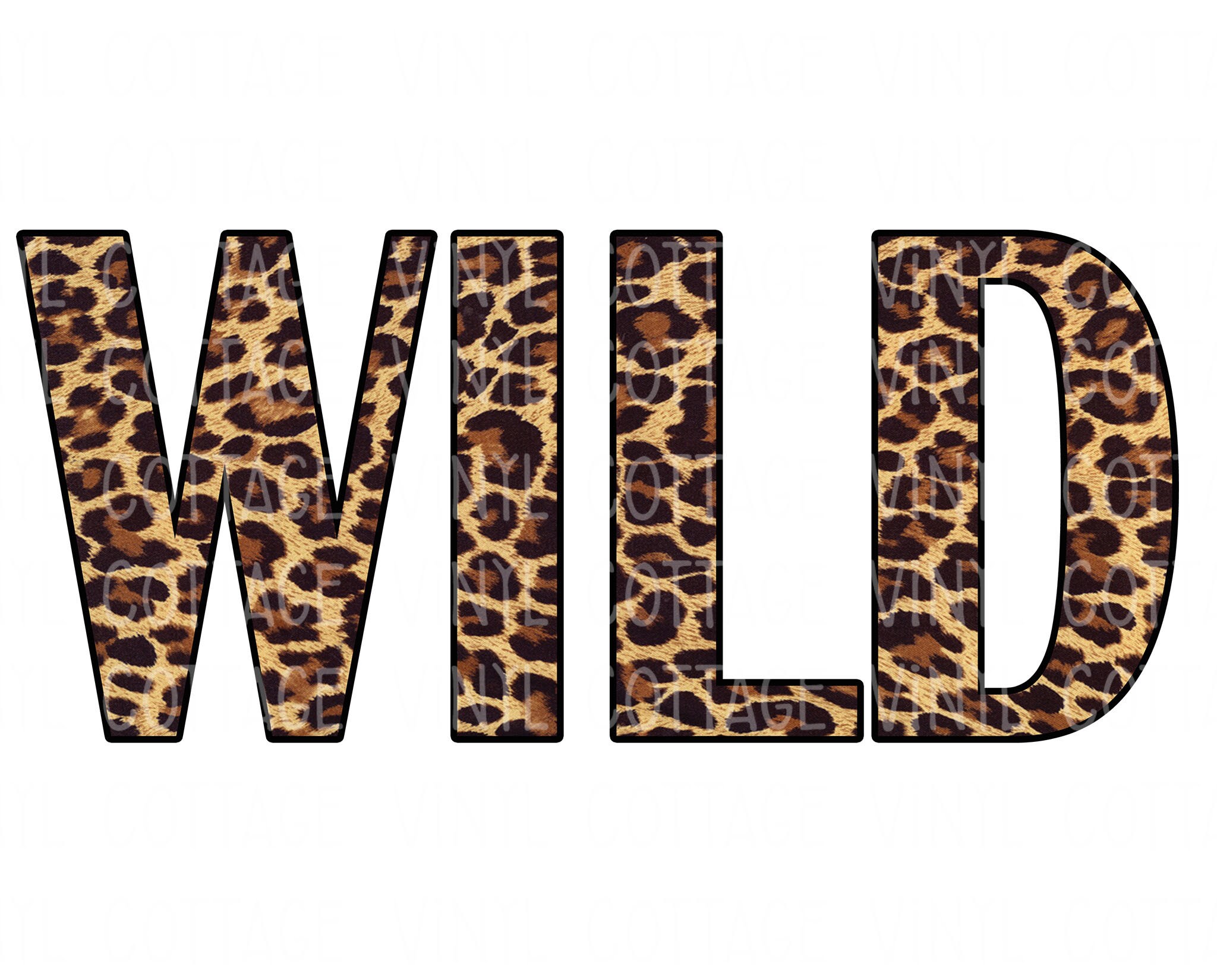 WILD leopard pattern Word Art Sublimation Transfer HTV | Etsy