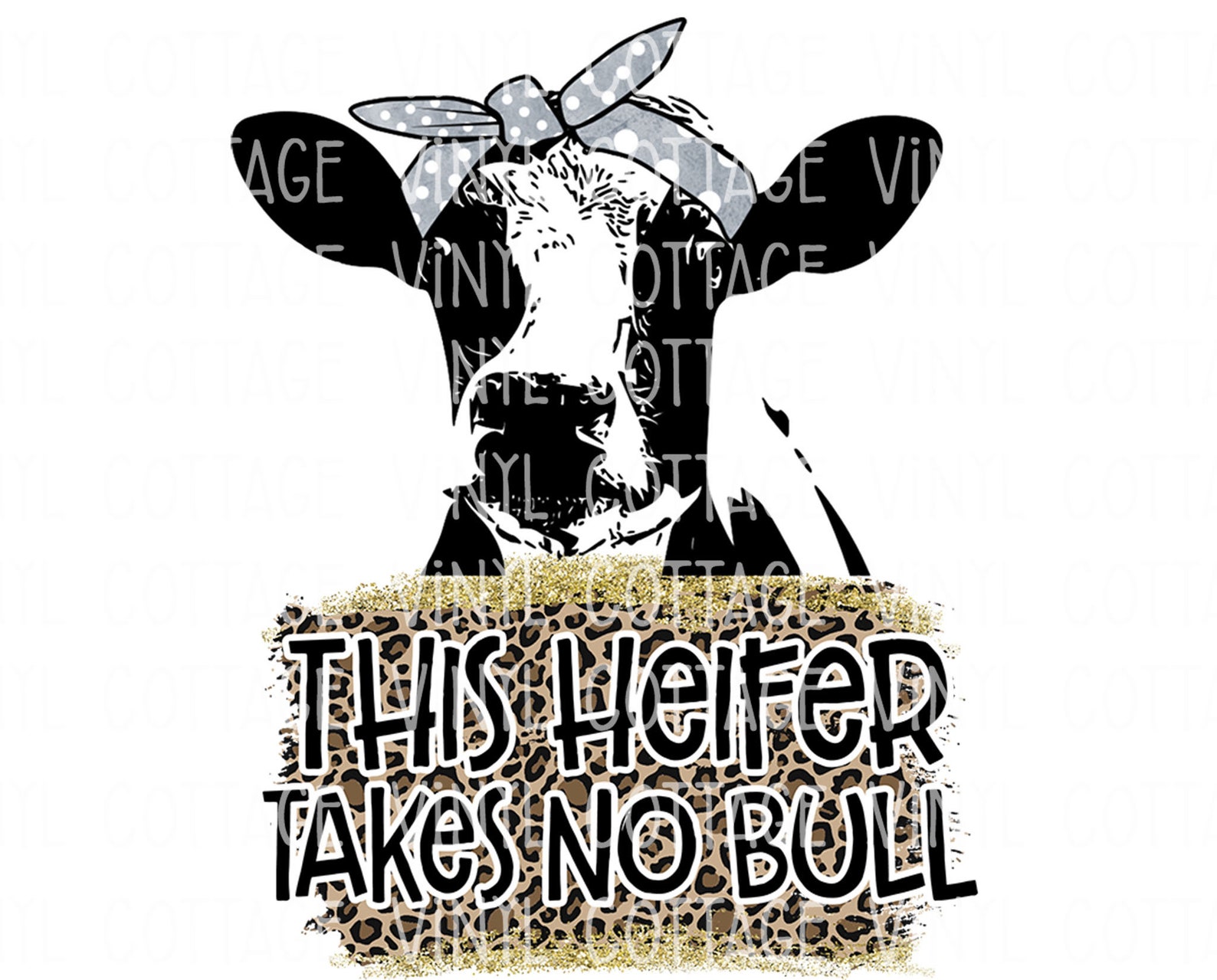This Heifer Takes No Bull Funny Cow Sublimation Transfer - Etsy