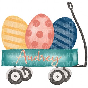 Easter Eggs in Wagon, Egg Trio, Design for Boys, Sublimation Transfer ...