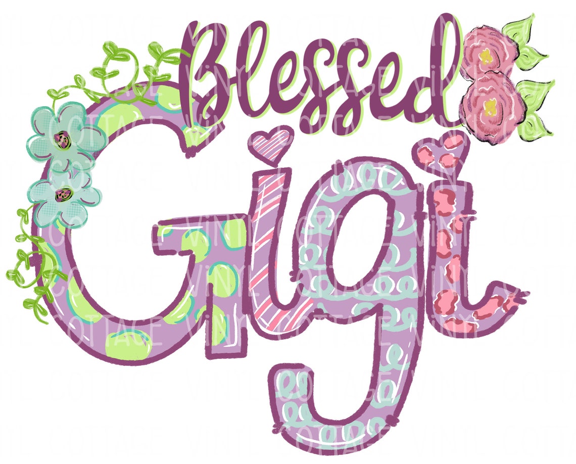 Blessed Gigi Sublimation Transfer HTV Transfer DIY - Etsy