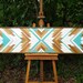 Geometric Wood Sign - Wooden Wall Art - Wood Mosaic Wall Art- Big Wall ...