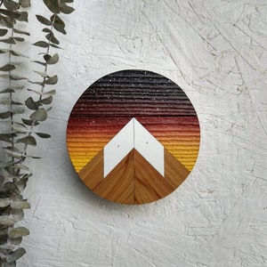 Round mountains small round design mini mountains wood | Etsy