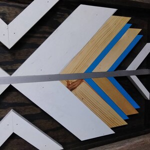 Geometric Wood Design - Minimalist Decor - Boho Decor - Reclaimed Wood ...