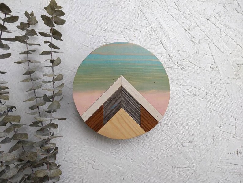 Round mountains small round design mini mountains wood | Etsy