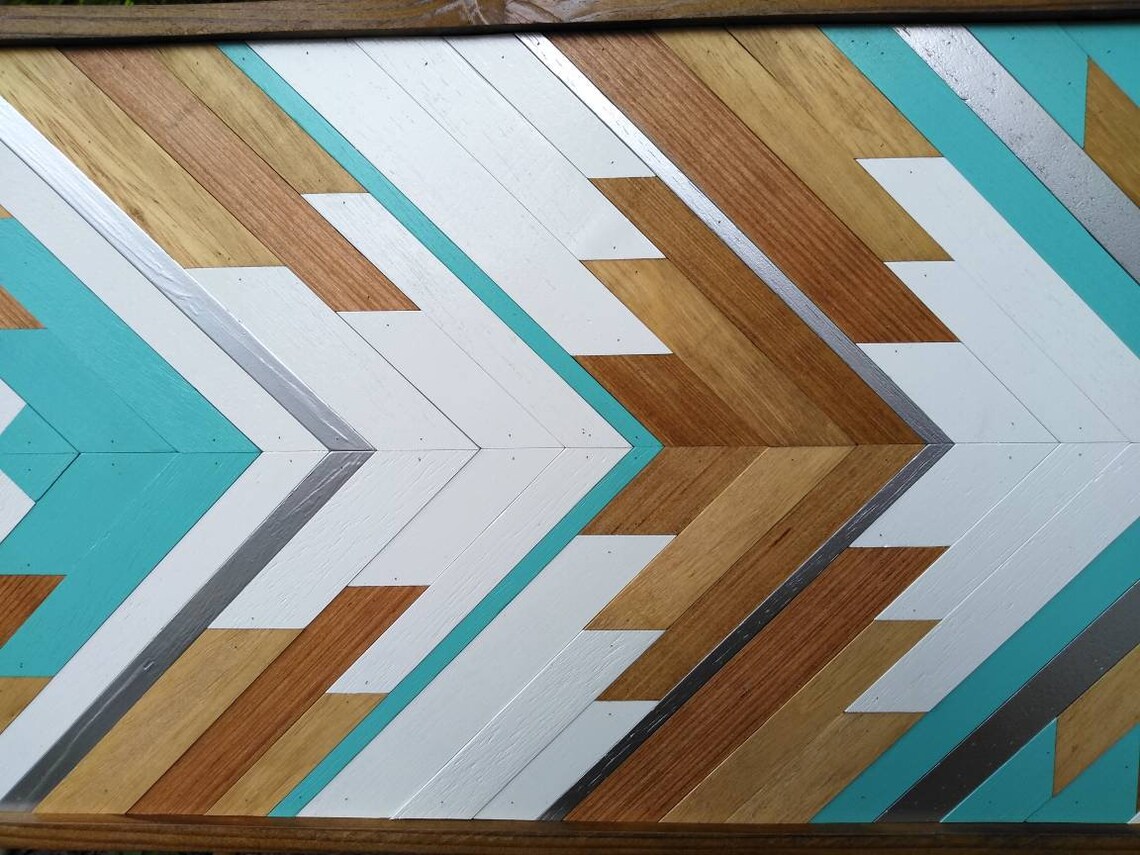 Geometric Wood Sign Wooden Wall Art Wood Mosaic Wall Art | Etsy