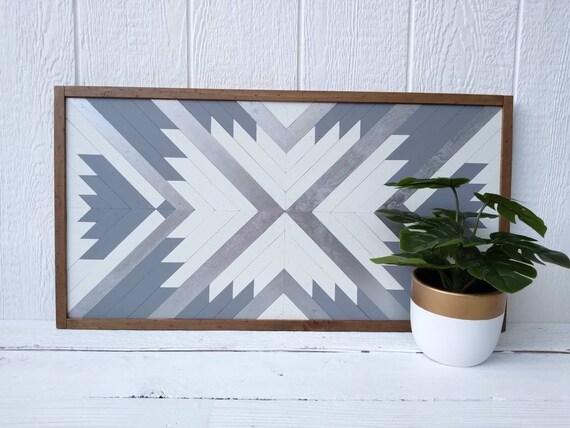 Farmhouse Decor Rustic Decor Aztec Design Boho Decor Home | Etsy