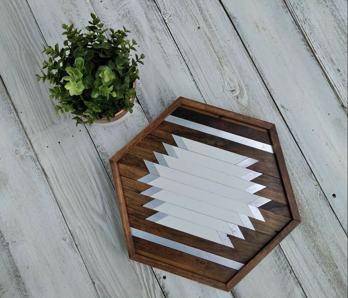 Wood hexagon hexagon geometric art hexagon wood art | Etsy