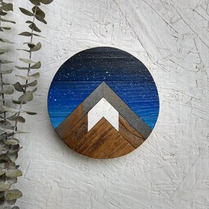 Round mountains small round design mini mountains wood | Etsy