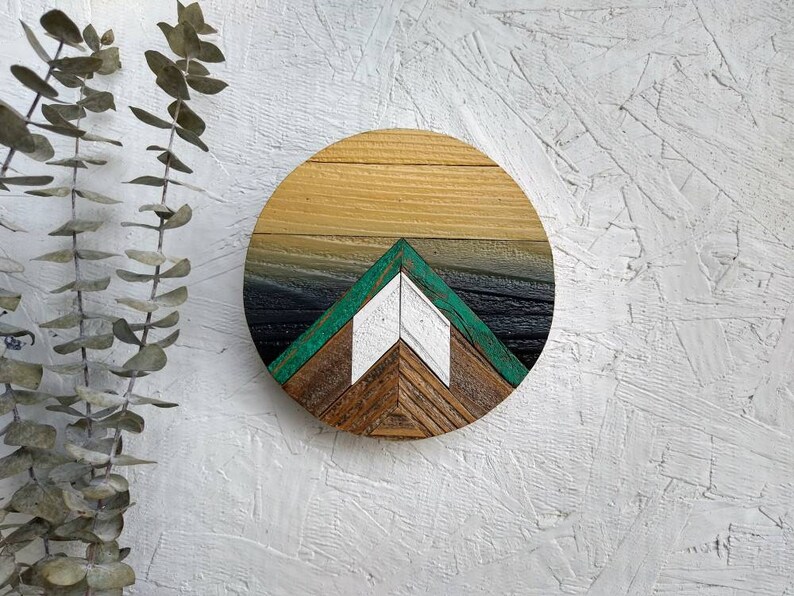 Round mountains small round design mini mountains wood | Etsy