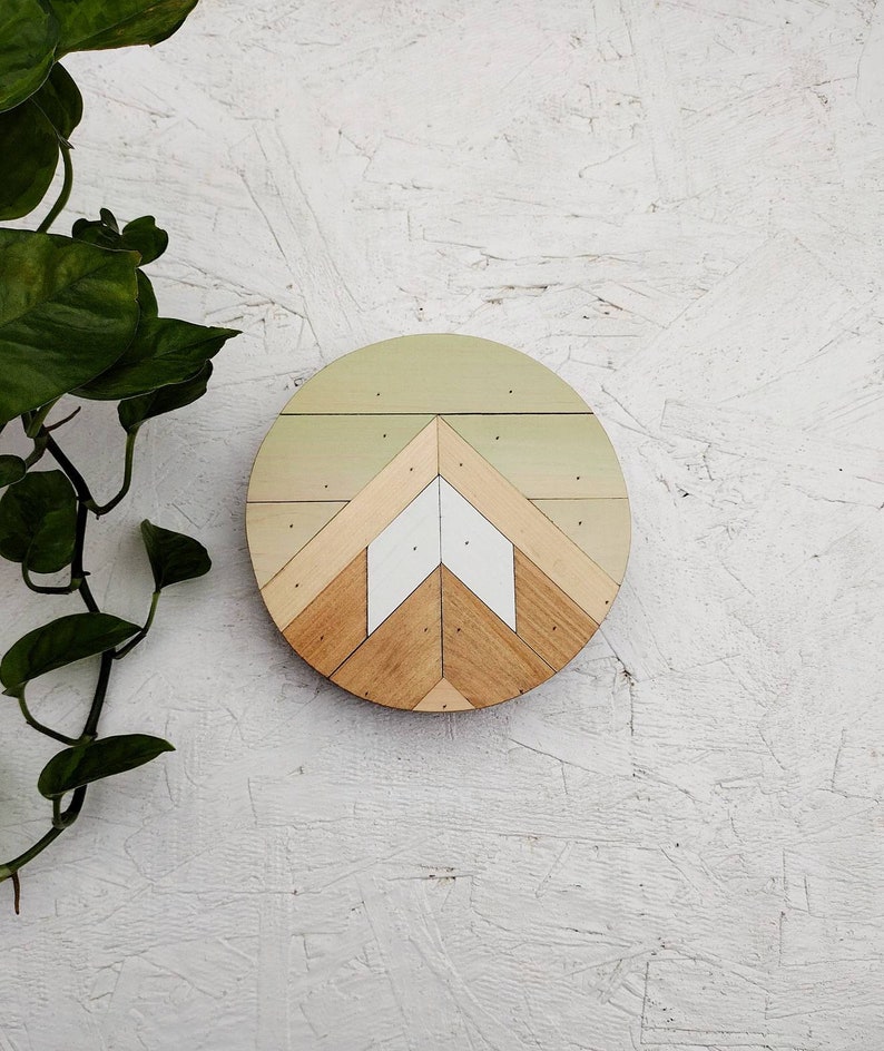 Round Mountains Small Round Design Mini Mountains Wood - Etsy