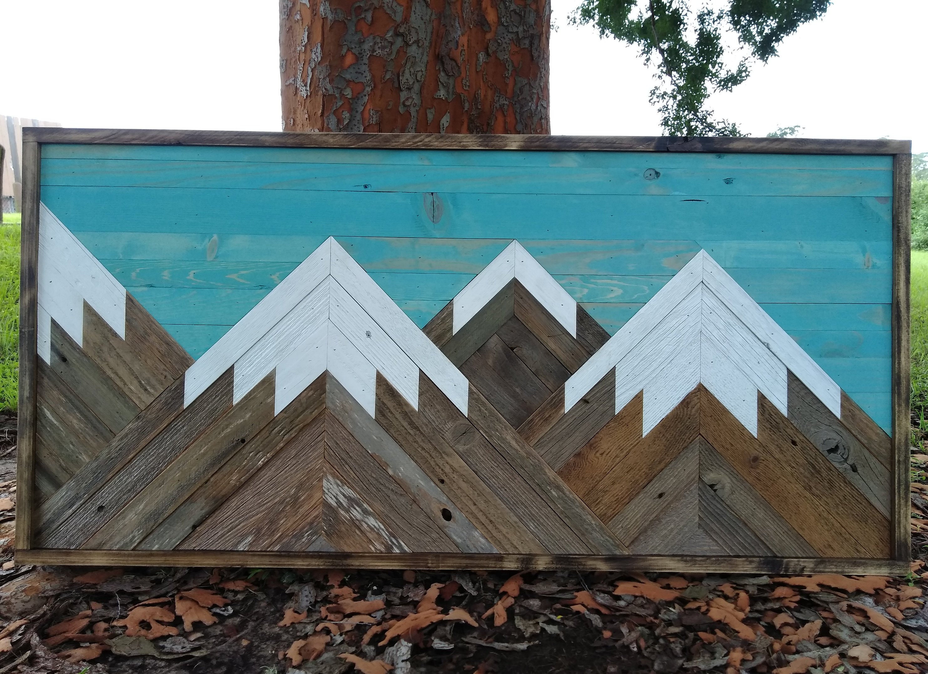 Wood mountains with blue sky wood mountains snowy | Etsy