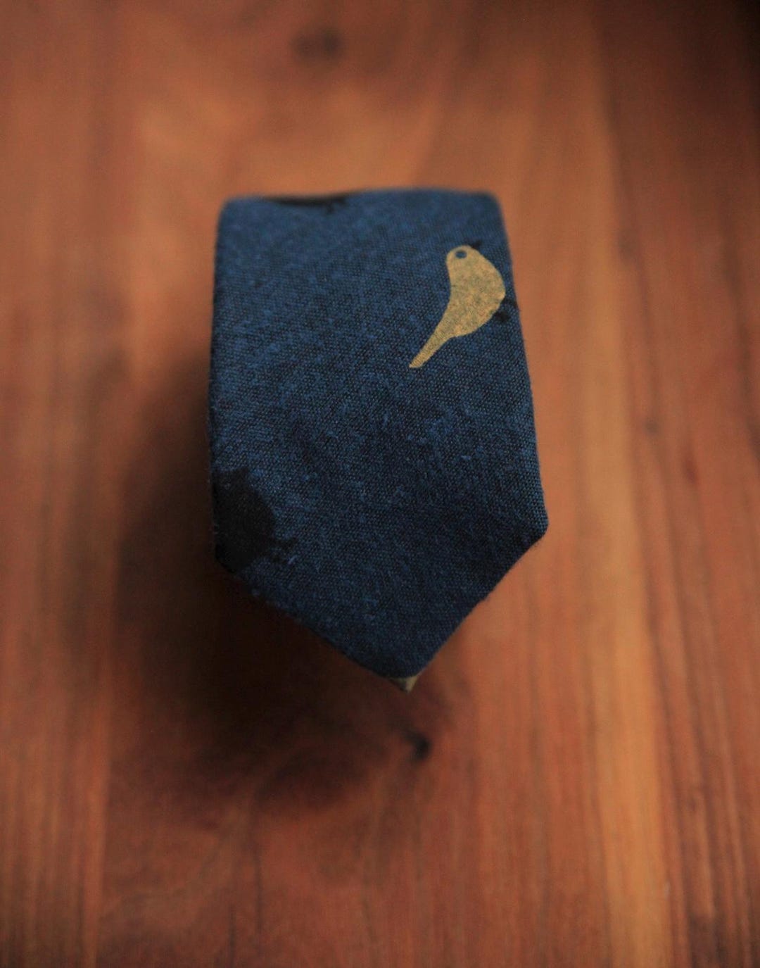 Navy Blue Bird Tie - Etsy