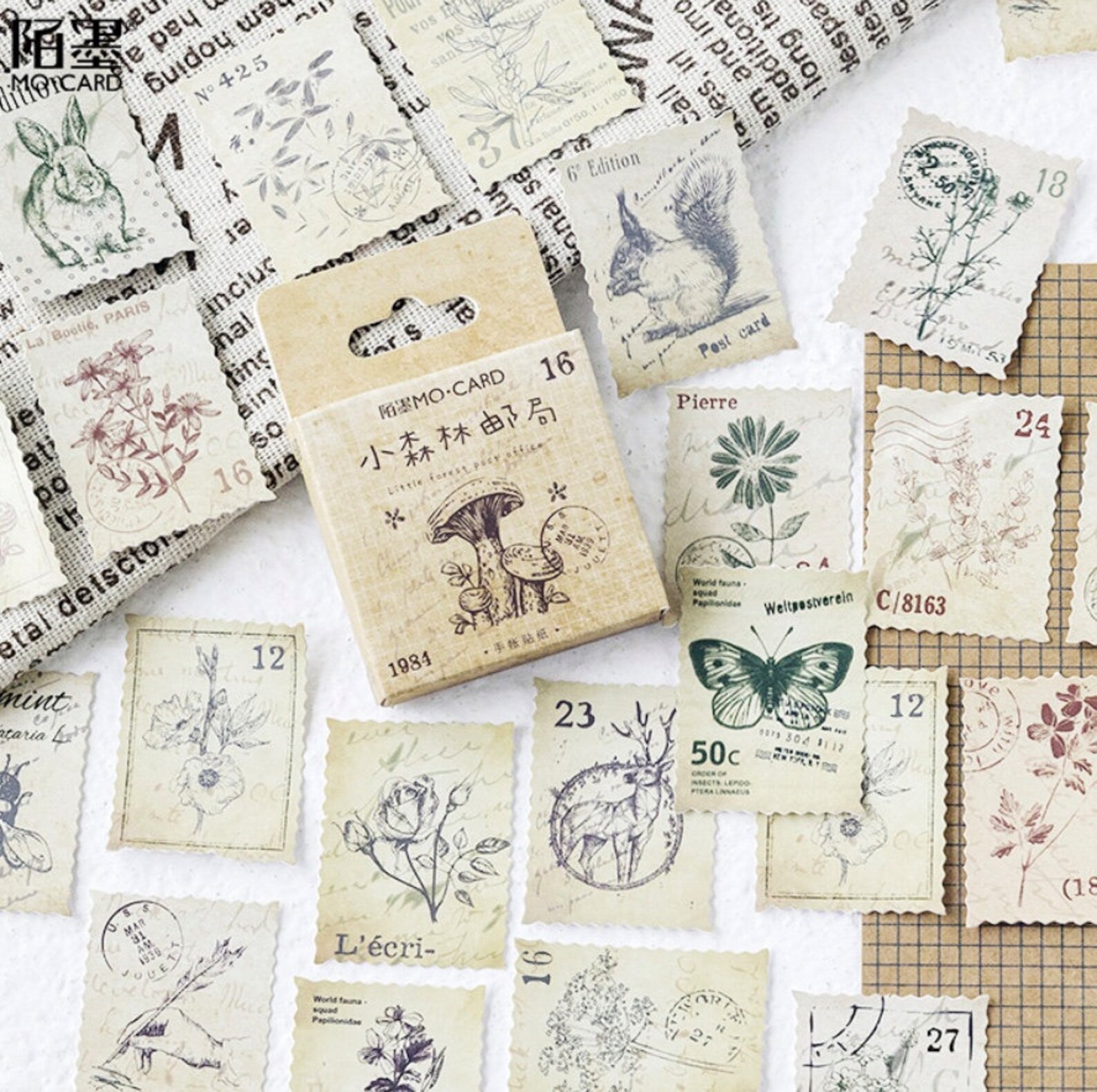 Vintage Stamps Stickers | Planner Stickers |scrapbooking Stickers ...