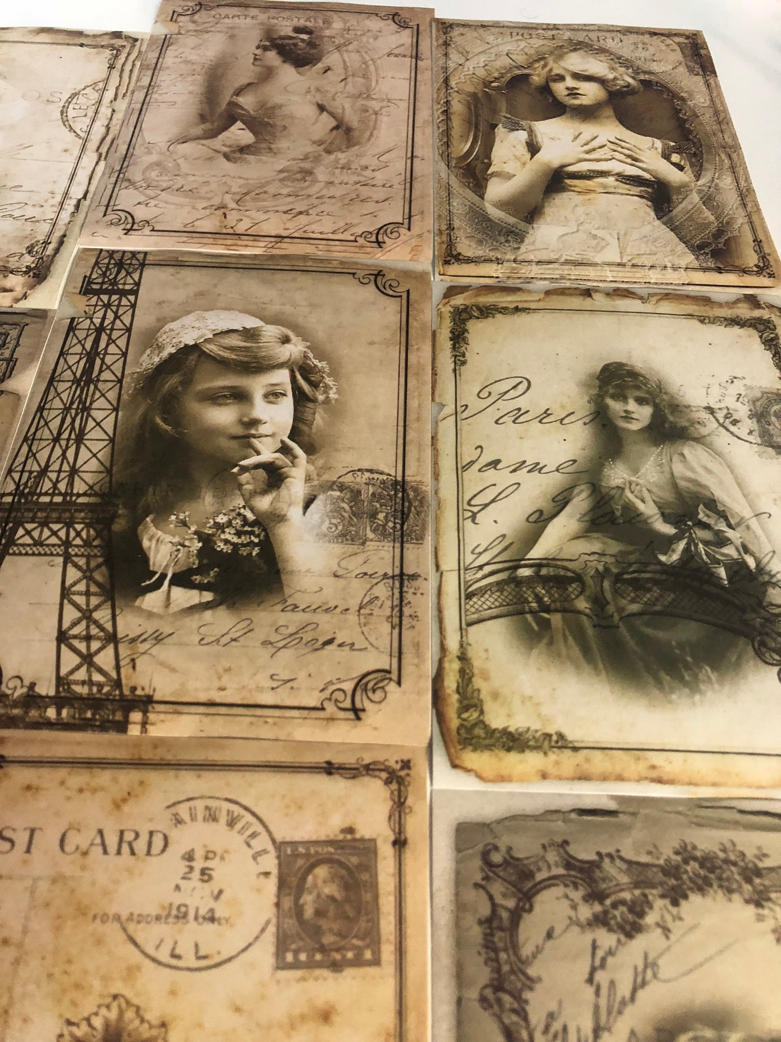 Set of 8 Vintage Photos Stickers Large Photo Stickers | Etsy