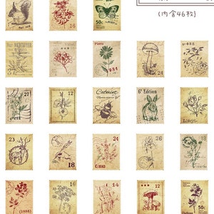 Vintage Stamps Stickers | Planner Stickers |scrapbooking Stickers ...