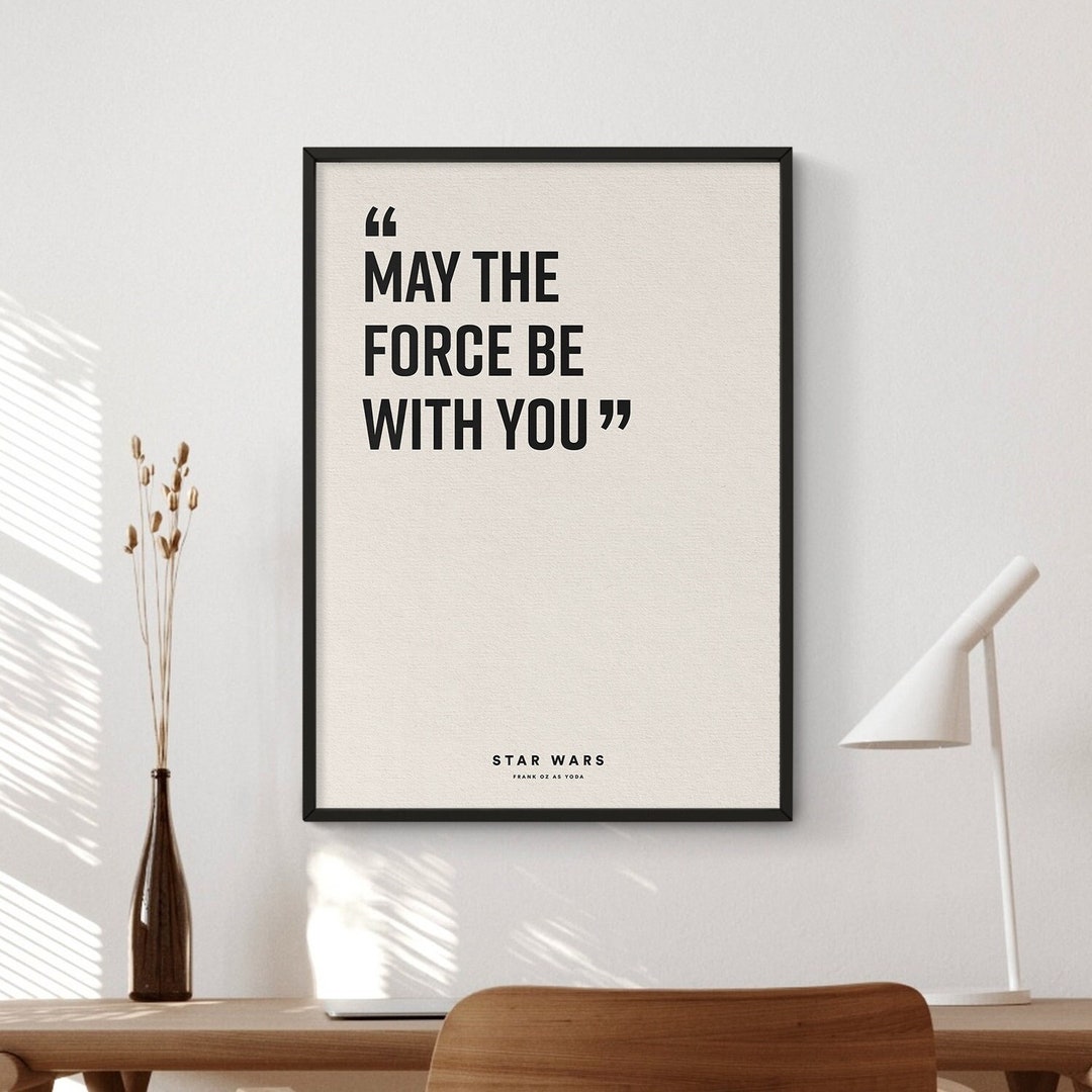 Star Wars Movie Quote Poster | Digital Download | Wall Art Print ...