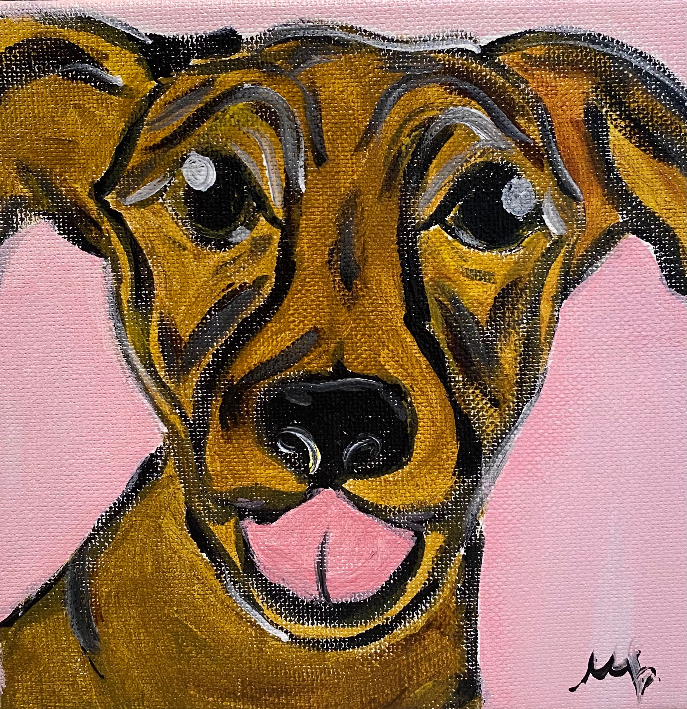 Pintura de perro personalizada de acrílico - Etsy España