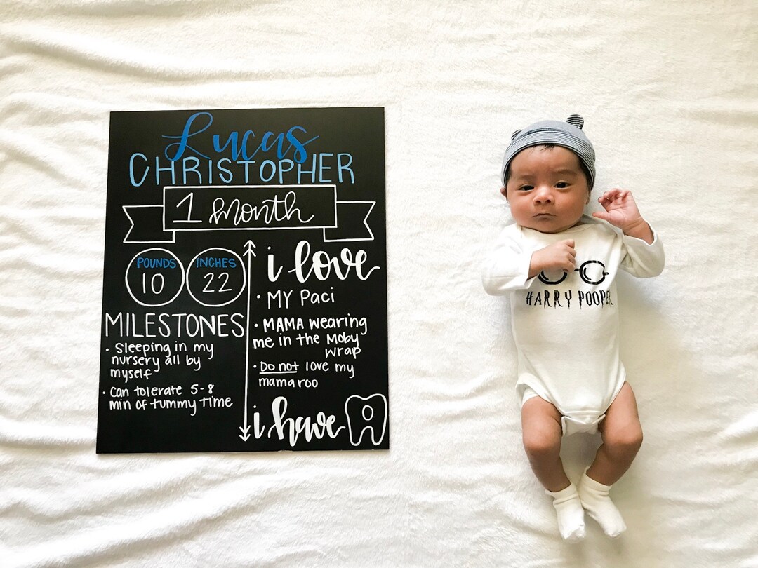 Monthly Milestone Chalkboard - Etsy