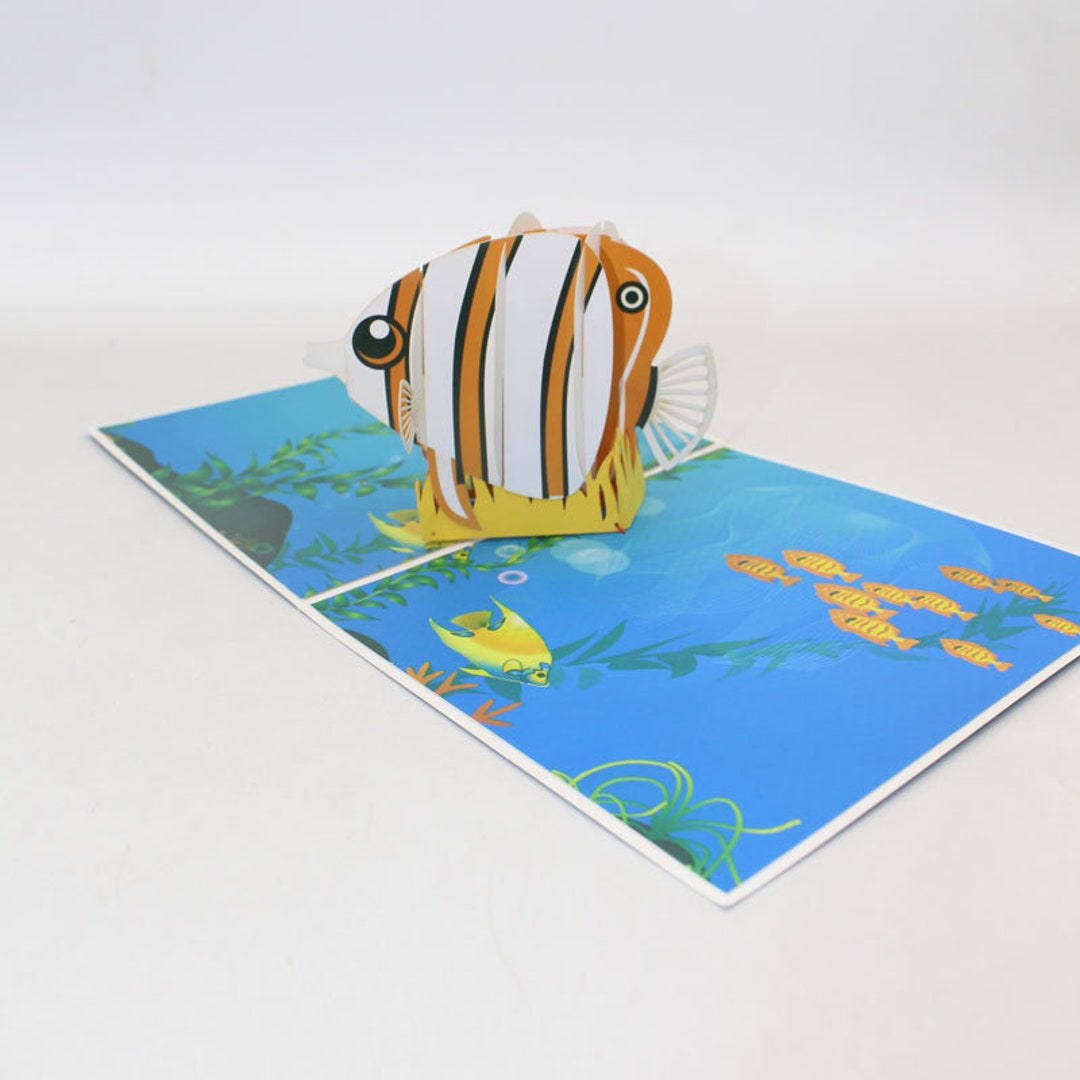 Tropical Fish Ocean Undersea Pop up 3D Card Birthday Hobby Fun Special ...