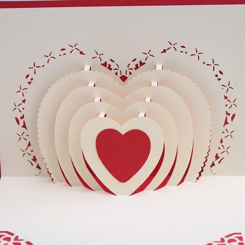 Love Heart 3D Pop up Card Kiss Your Heart Card Pop up Card - Etsy UK